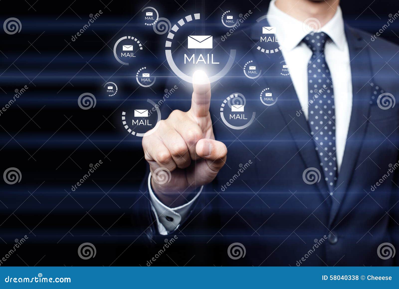 Businessman Clicking on Email Icon Stock Photo - Image of hand ... Businessman Clicking on Email Icon Stock Photo - Image of hand ...