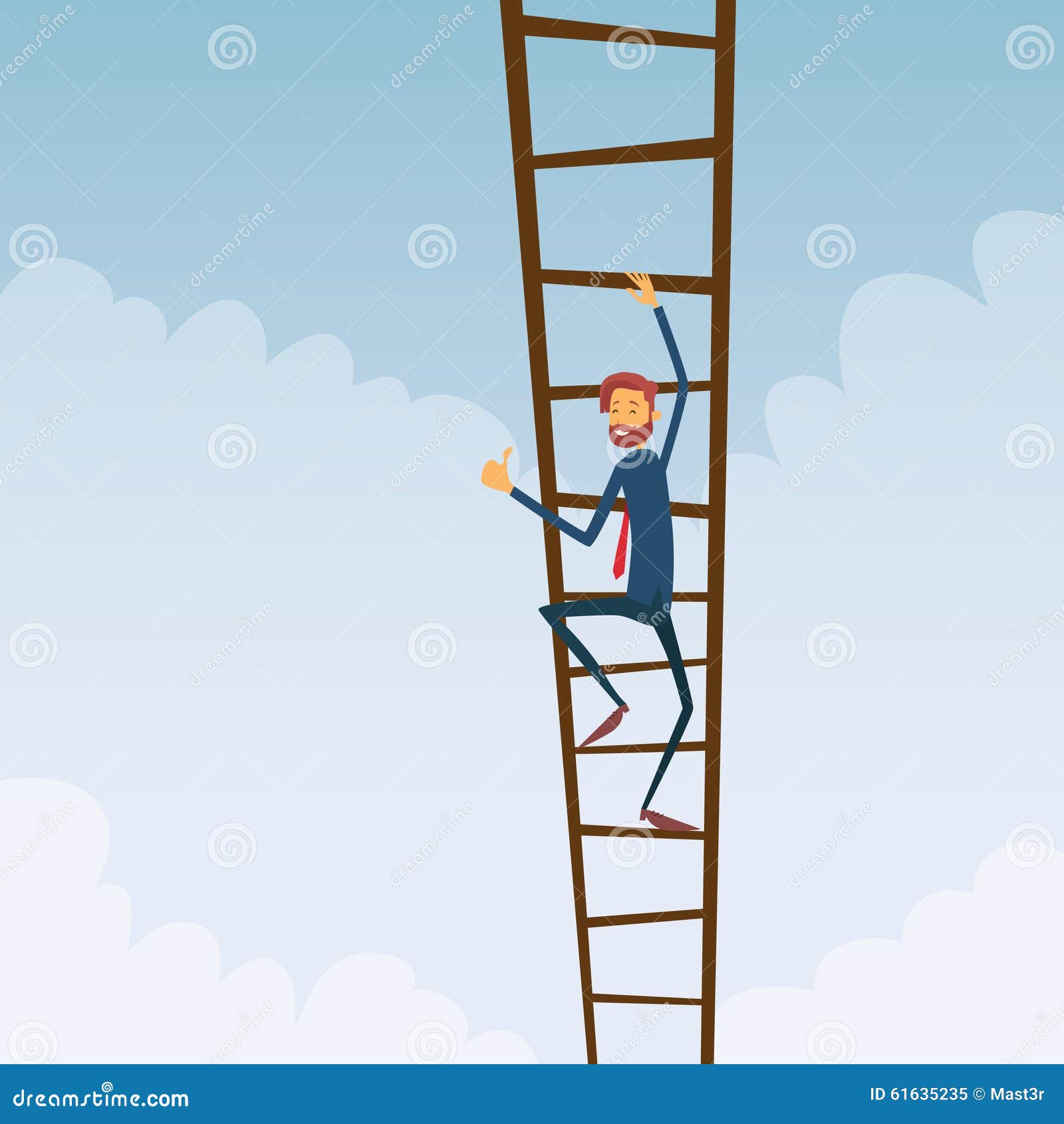 Businessman Climb Success Ladder. Silhouette Black And White Vector ... Businessman Climb Success Ladder. Silhouette Black And White Vector ...