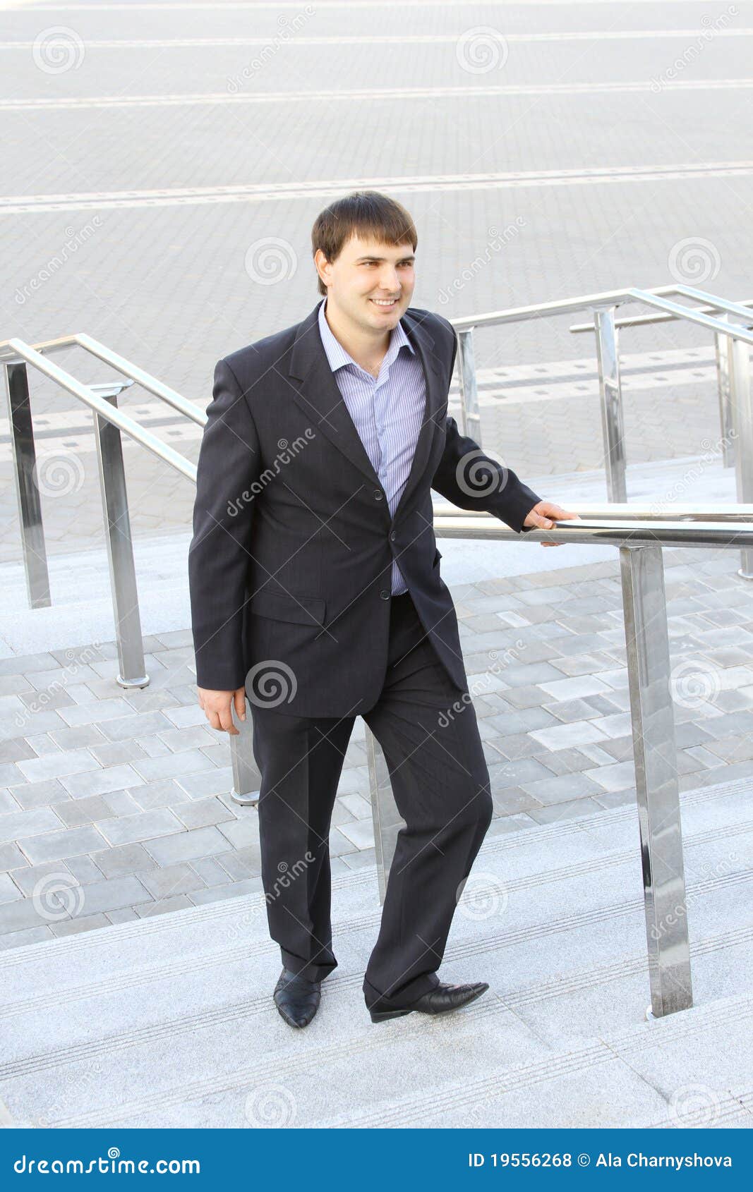 Businessman Climbing Stairs Stock Photo - Image of person, outdoor ...