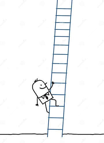 Businessman climbing up stock vector. Illustration of success - 18443364