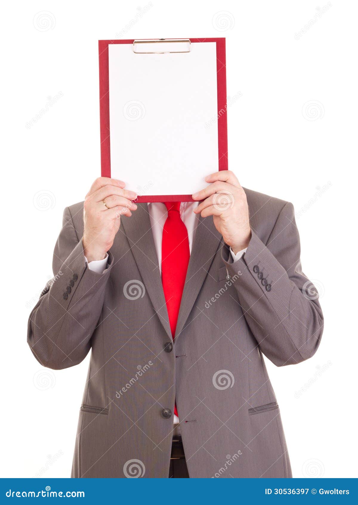 Businessman with clipboard stock image. Image of confident - 30536397