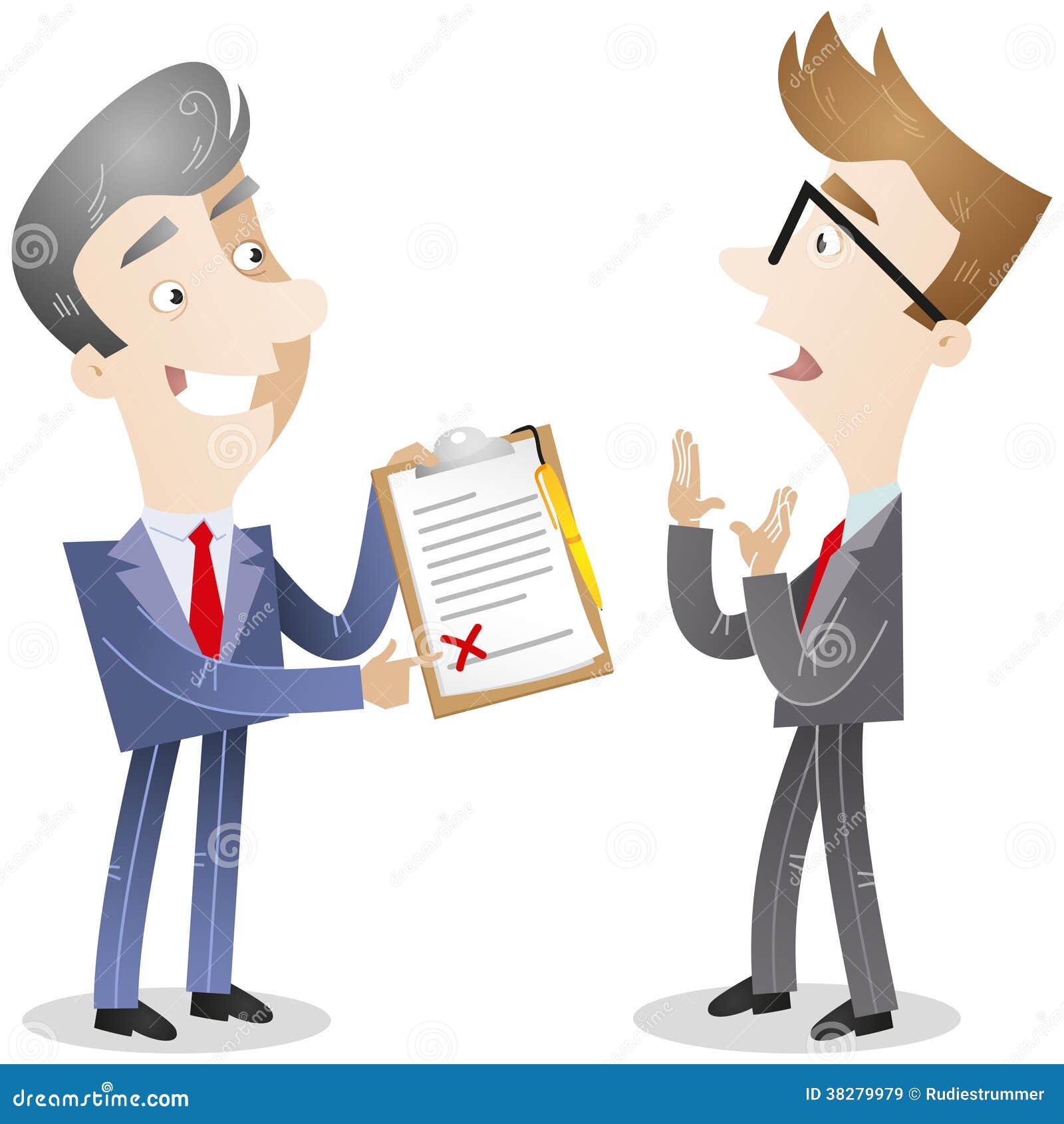 Businessman with Clipboard Wanting Signature Stock Vector ...