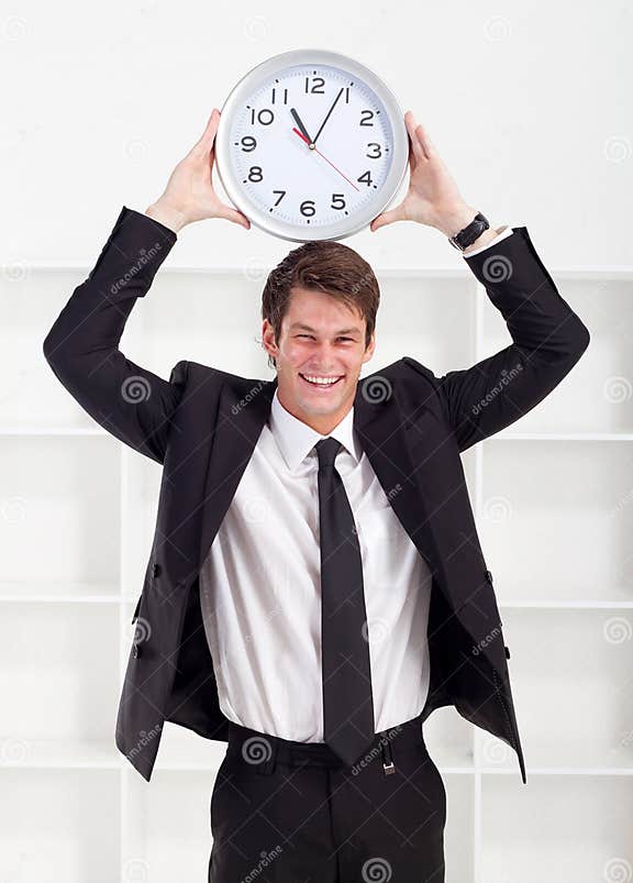 Businessman clock stock photo. Image of concept, businessman - 16045098