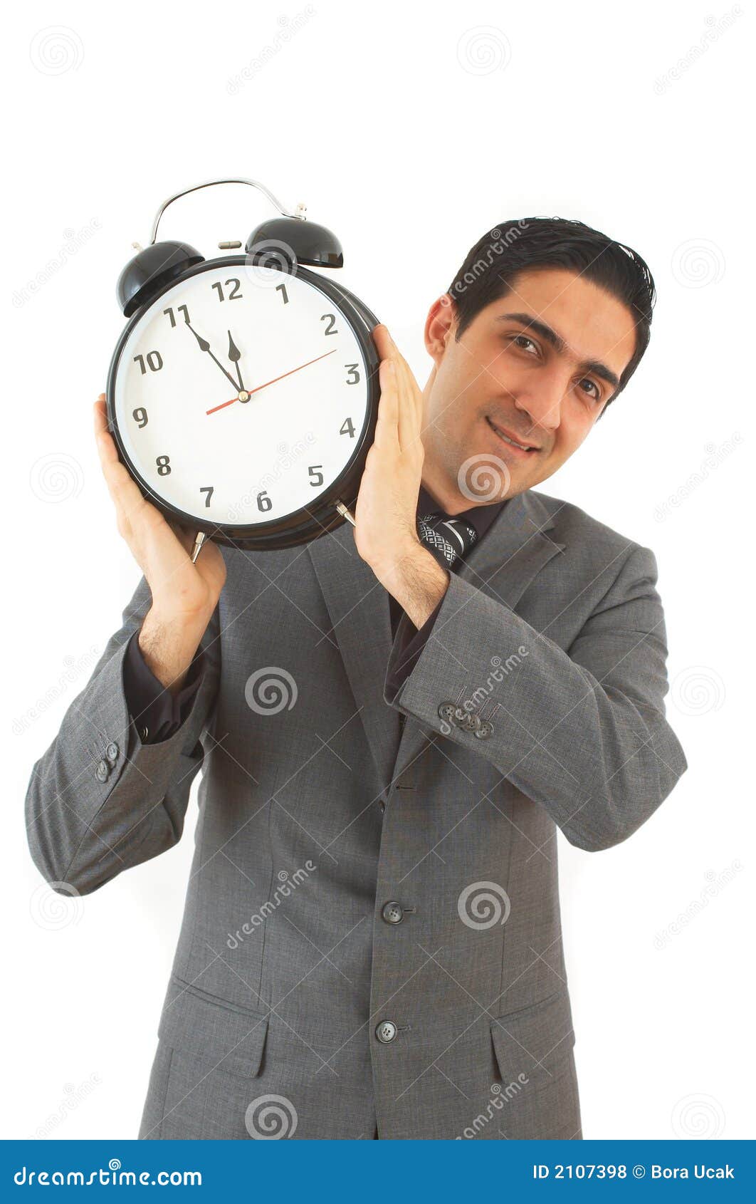 Businessman with clock stock photo. Image of businessman - 2107398