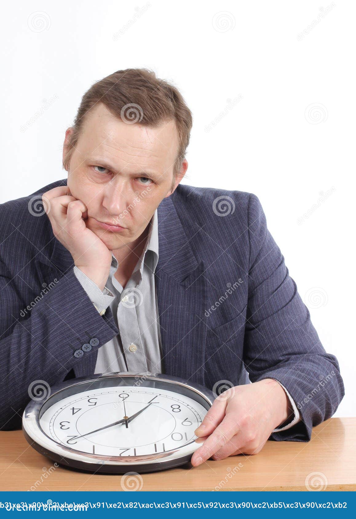 Businessman with clock stock photo. Image of person, executive - 23975640