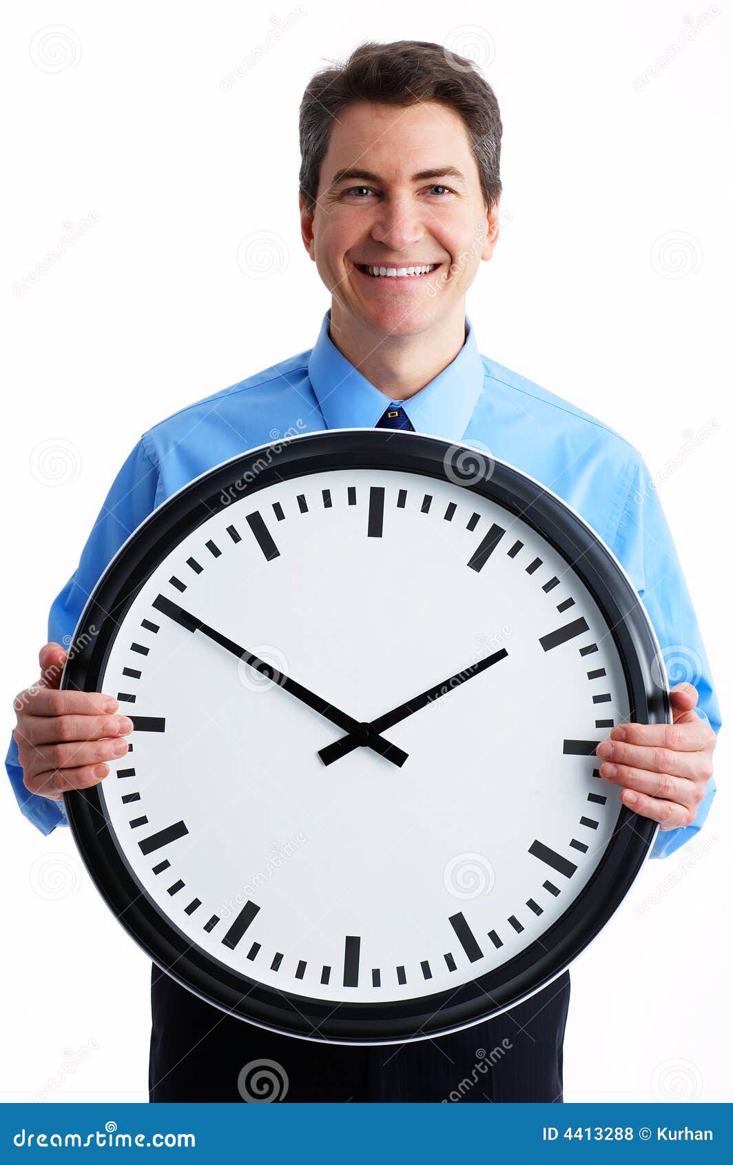 Businessman and clock stock photo. Image of office, watch - 4413288