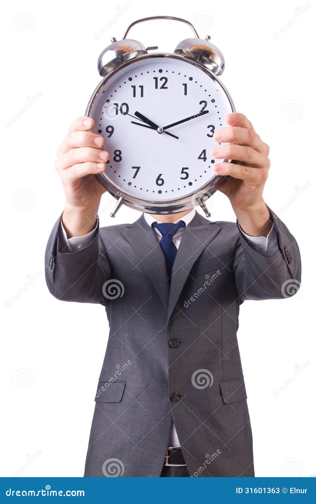 Businessman with clock stock image. Image of alarmclock - 31601363