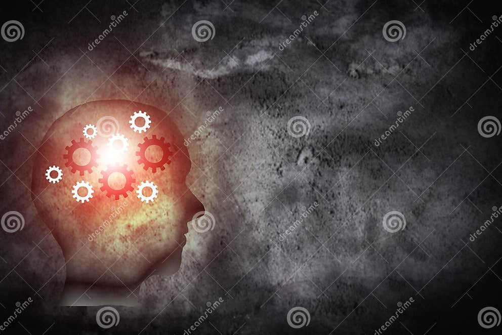 Businessman with Cogs Wheel in Brain Stock Illustration - Illustration ...
