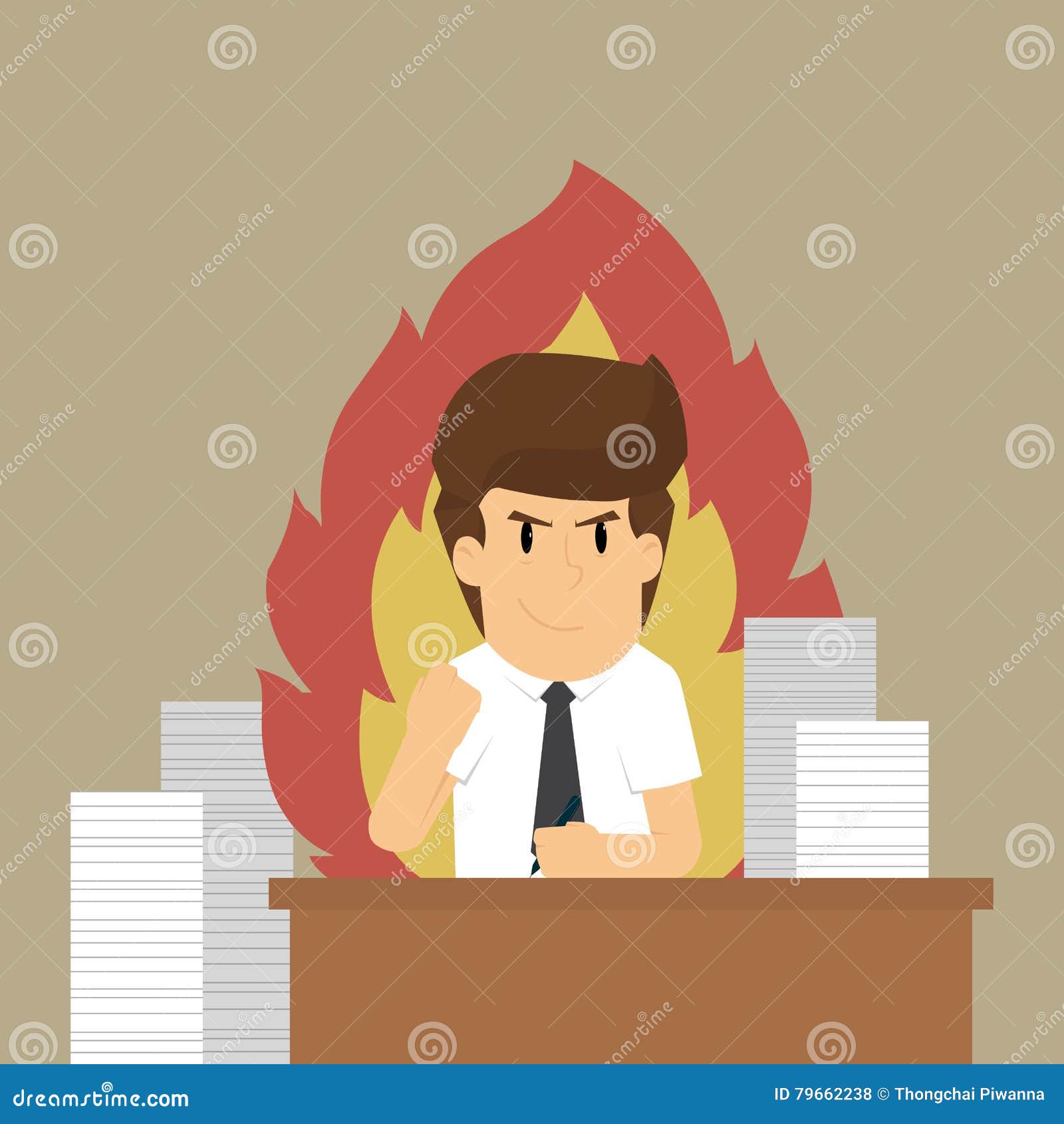 Businessman with a Commitment To the Work Stock Vector - Illustration ...