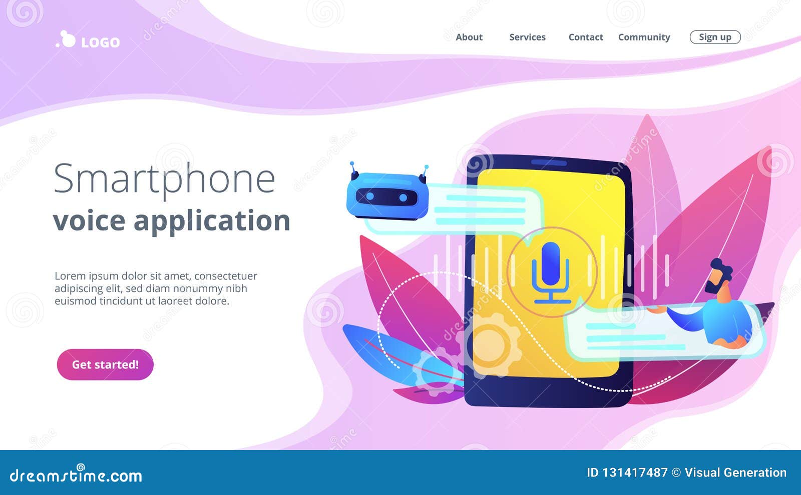 Chatbot Voice Controlled Virtual Assistantconcept Landing Page. Stock ... Chatbot Voice Controlled Virtual Assistantconcept Landing Page. Stock ...