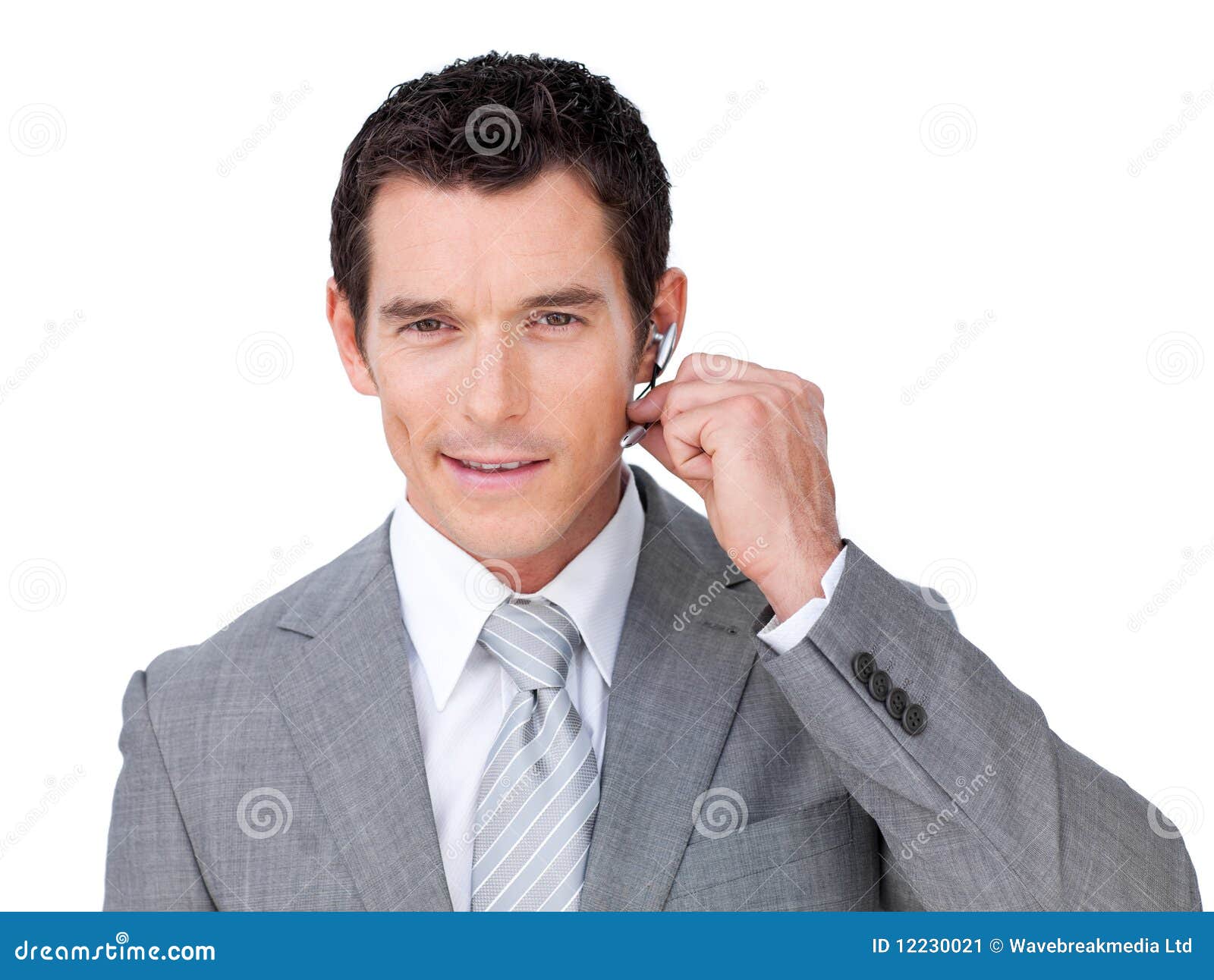 A Businessman in Communication Stock Image - Image of male, mobilephone ...