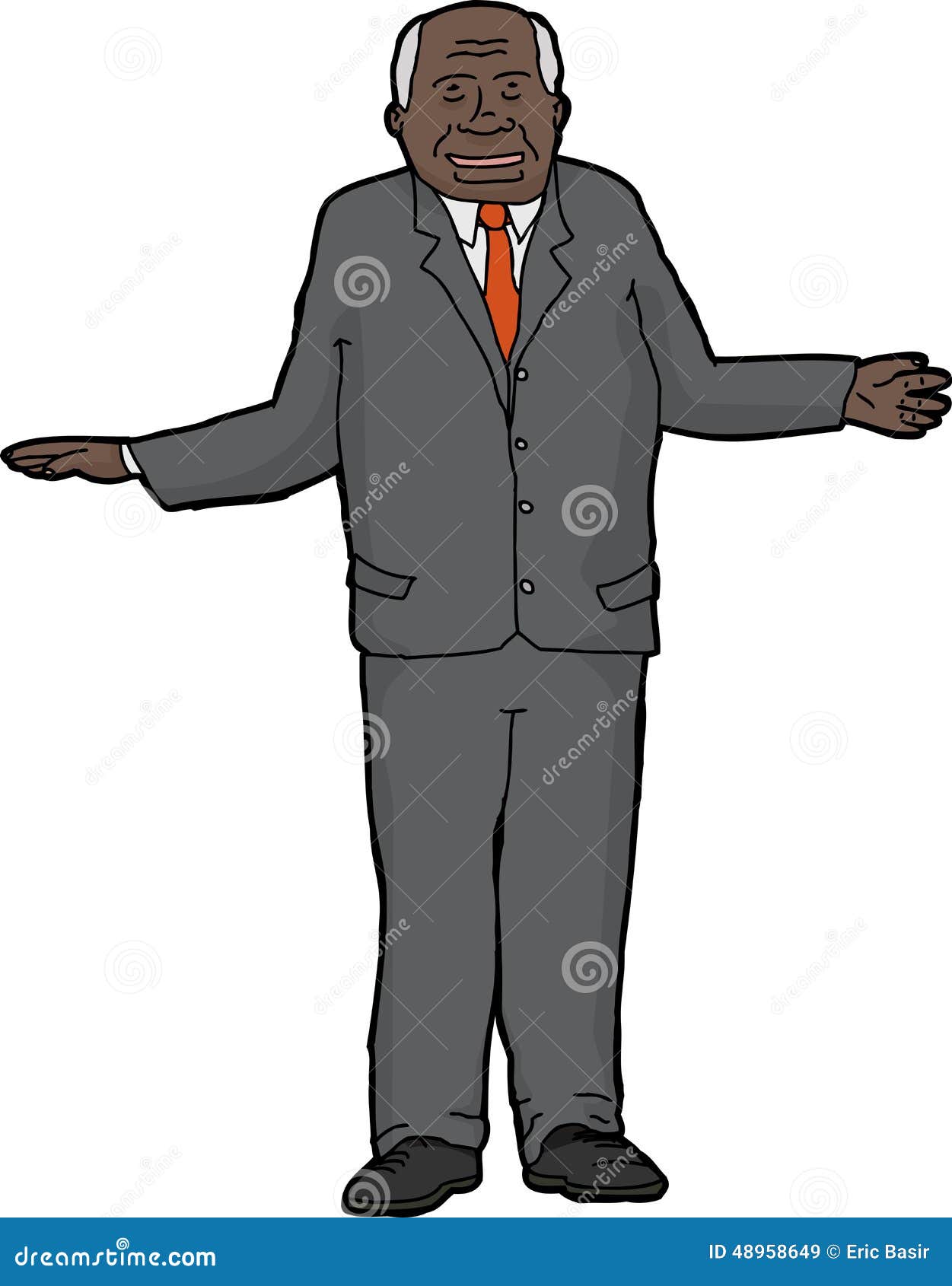 Businessman Comparing Something Stock Illustration - Illustration of ...