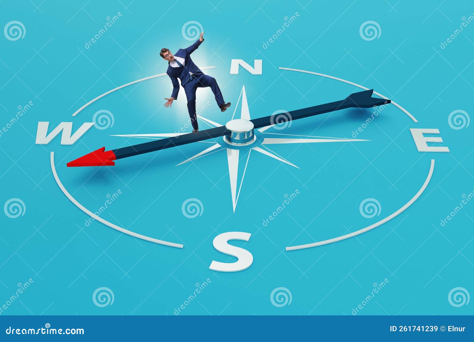 Businessman with Compass Looking for Direction Stock Image - Image of ...