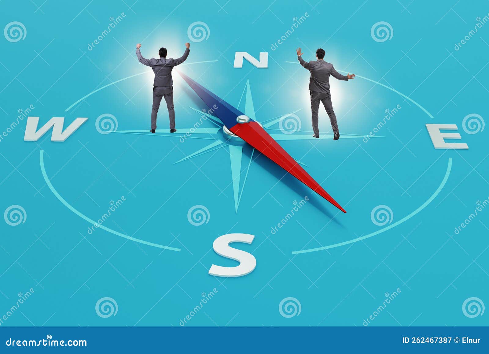 Businessman with Compass Looking for Direction Stock Image - Image of ...