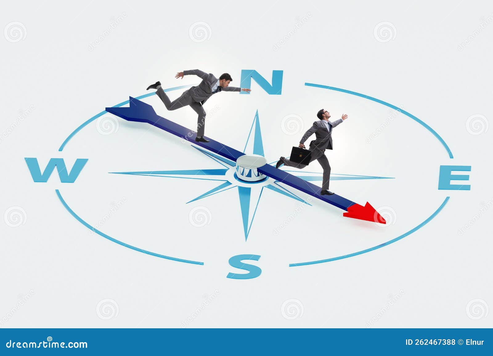 Businessman with Compass Looking for Direction Stock Photo - Image of ...
