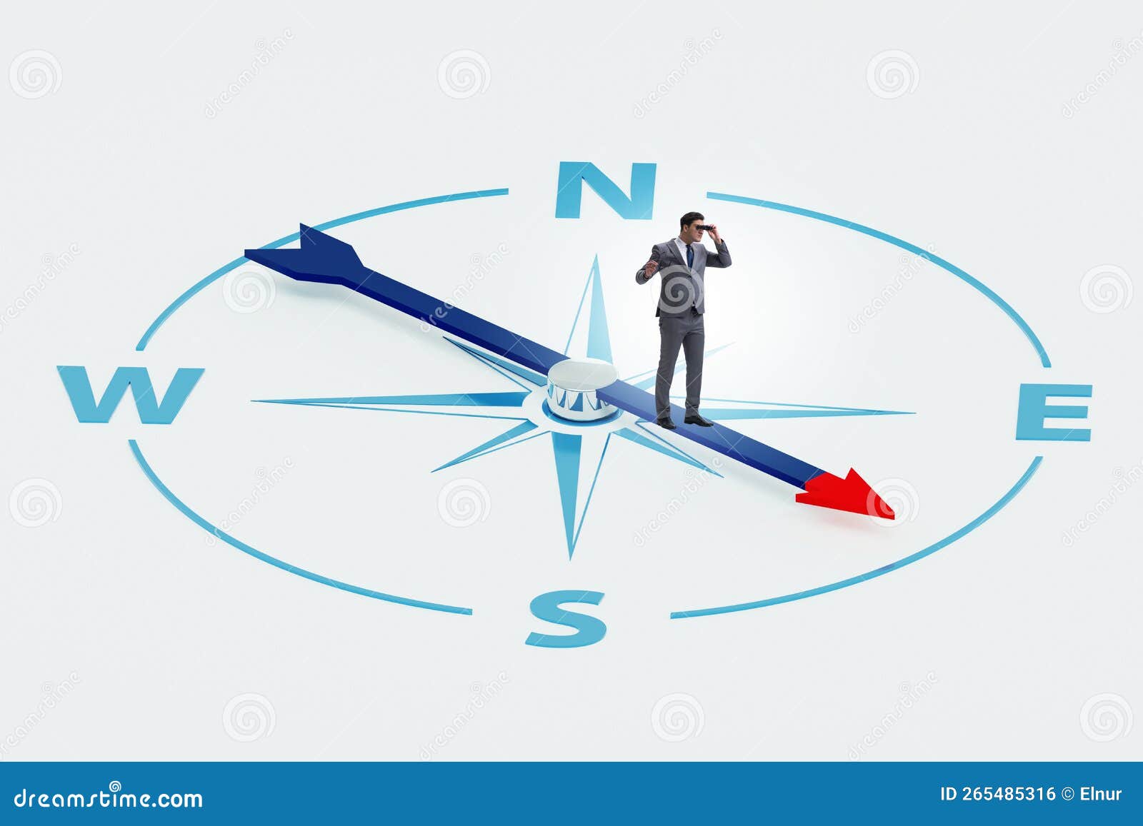 Businessman with Compass Looking for Direction Stock Photo - Image of ...