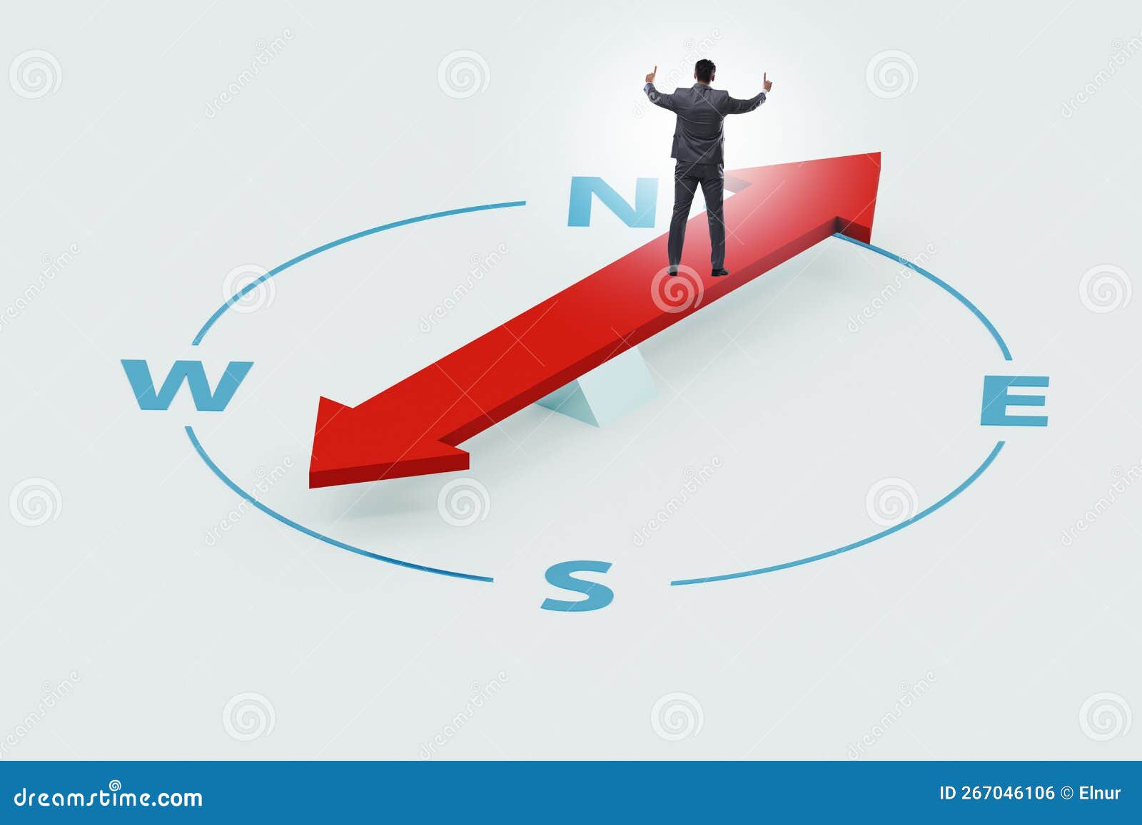 Businessman with Compass Looking for Direction Stock Photo - Image of ...