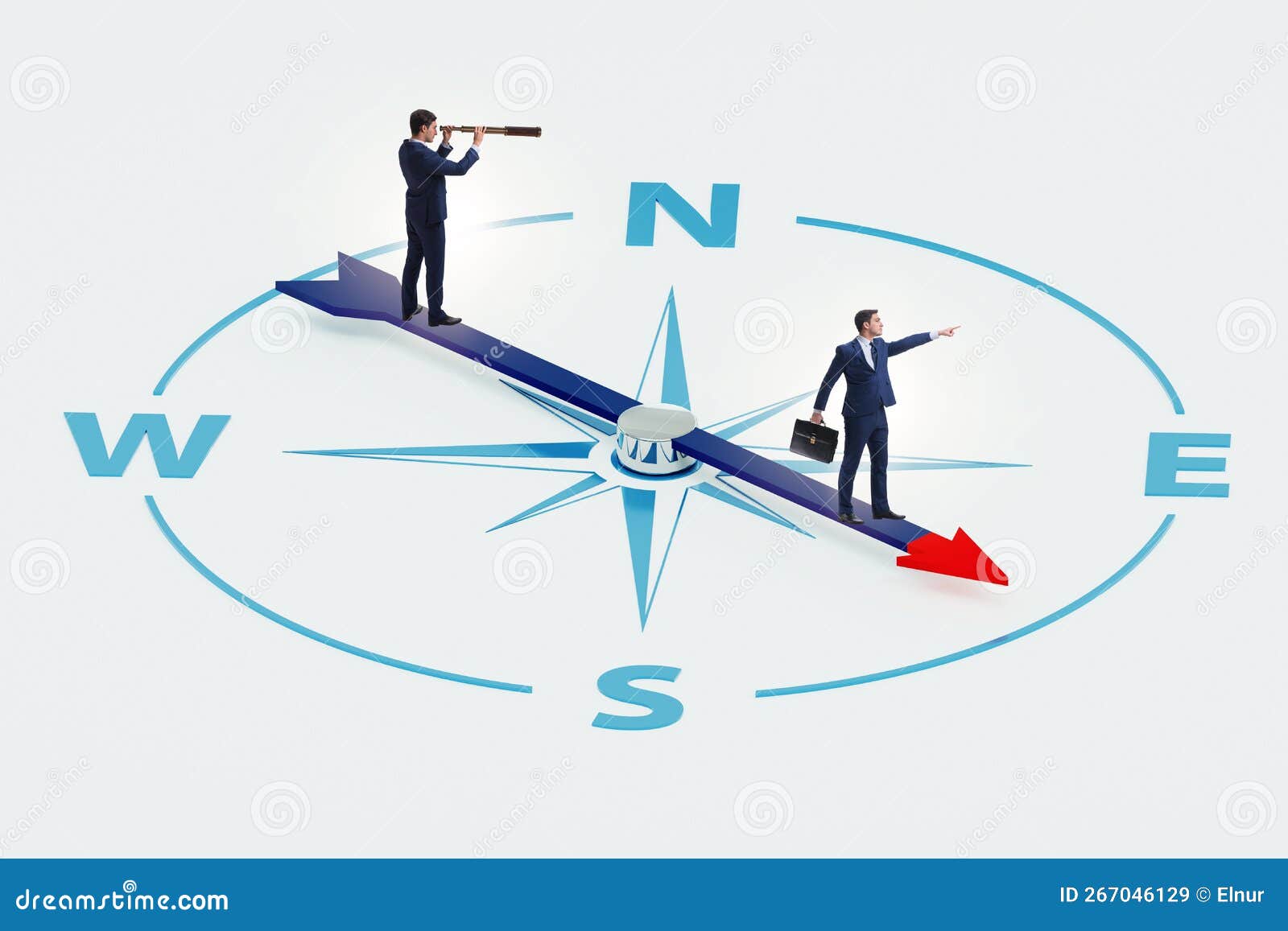 Businessman with Compass Looking for Direction Stock Image - Image of ...