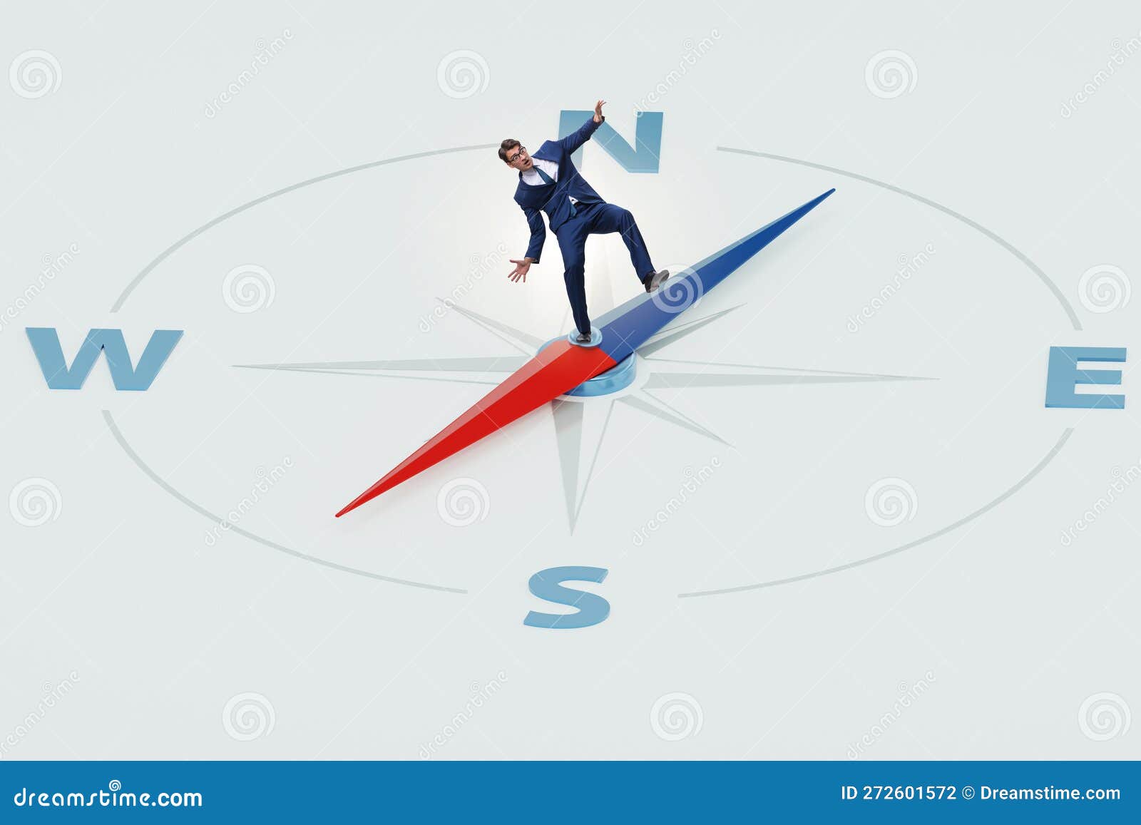 Businessman with Compass Looking for Direction Stock Photo - Image of ...