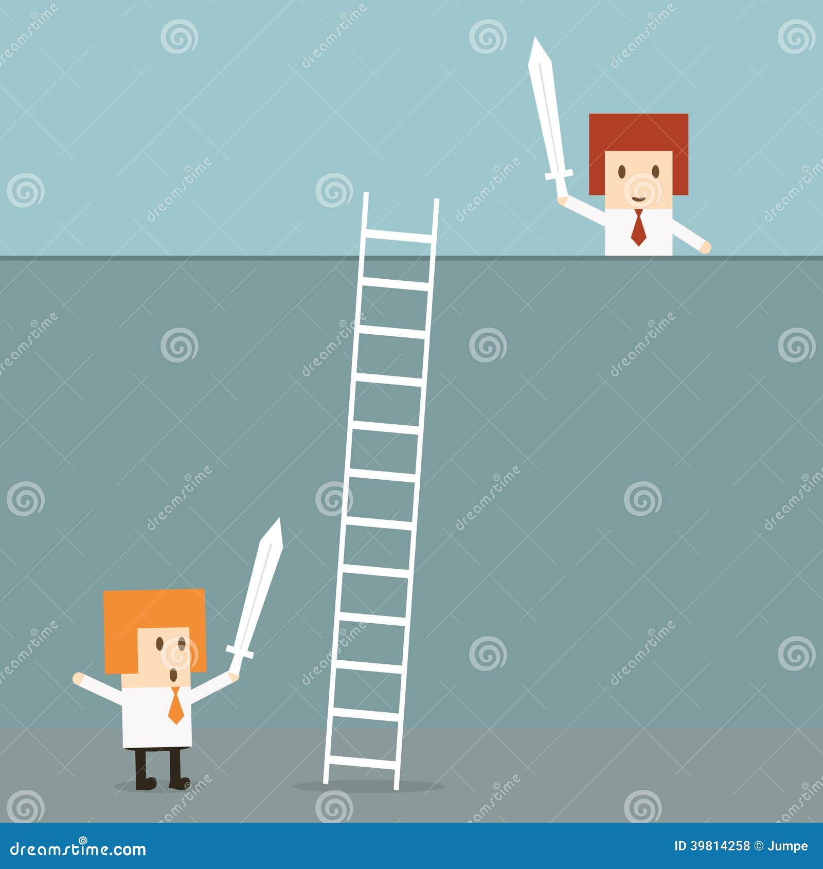 Businessman competition stock vector. Illustration of hold - 39814258