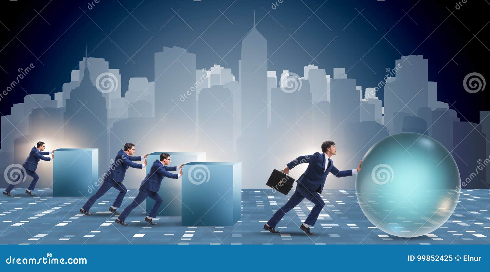 Competition, Rivalry Background. Race Conceptual. Red Objects In The ...