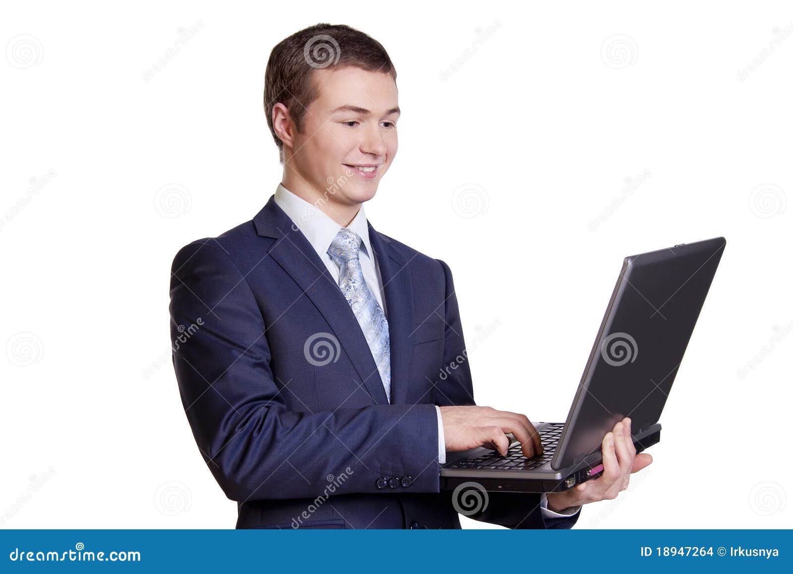 Businessman and Computer stock photo. Image of beauty - 18947264