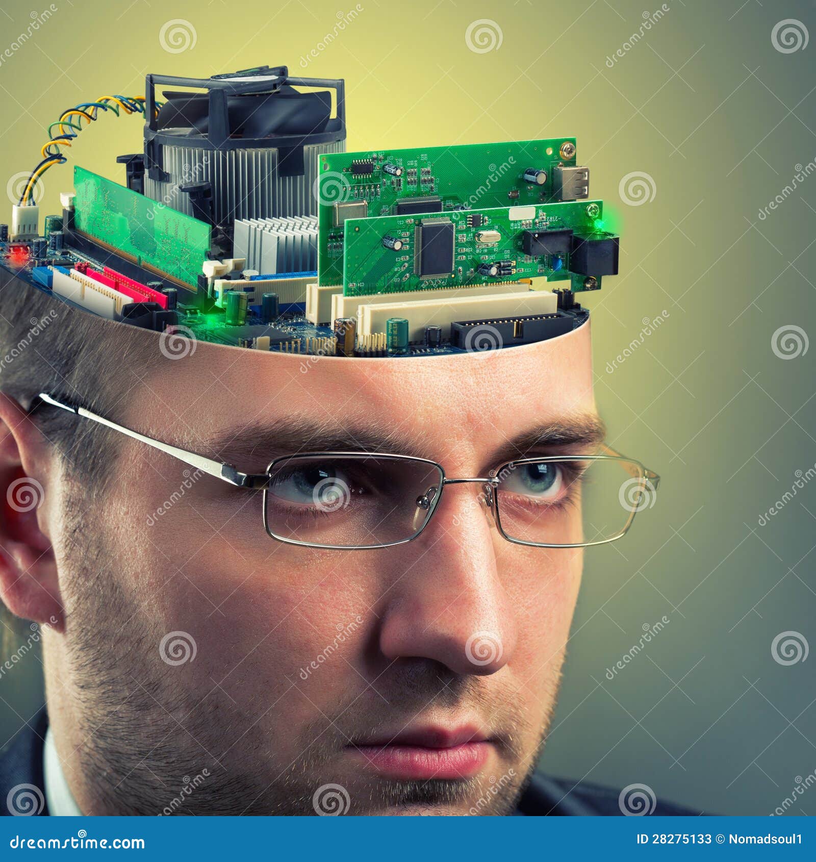 Businessman - computer stock image. Image of circuit - 28275133 Businessman - computer stock image. Image of circuit - 28275133