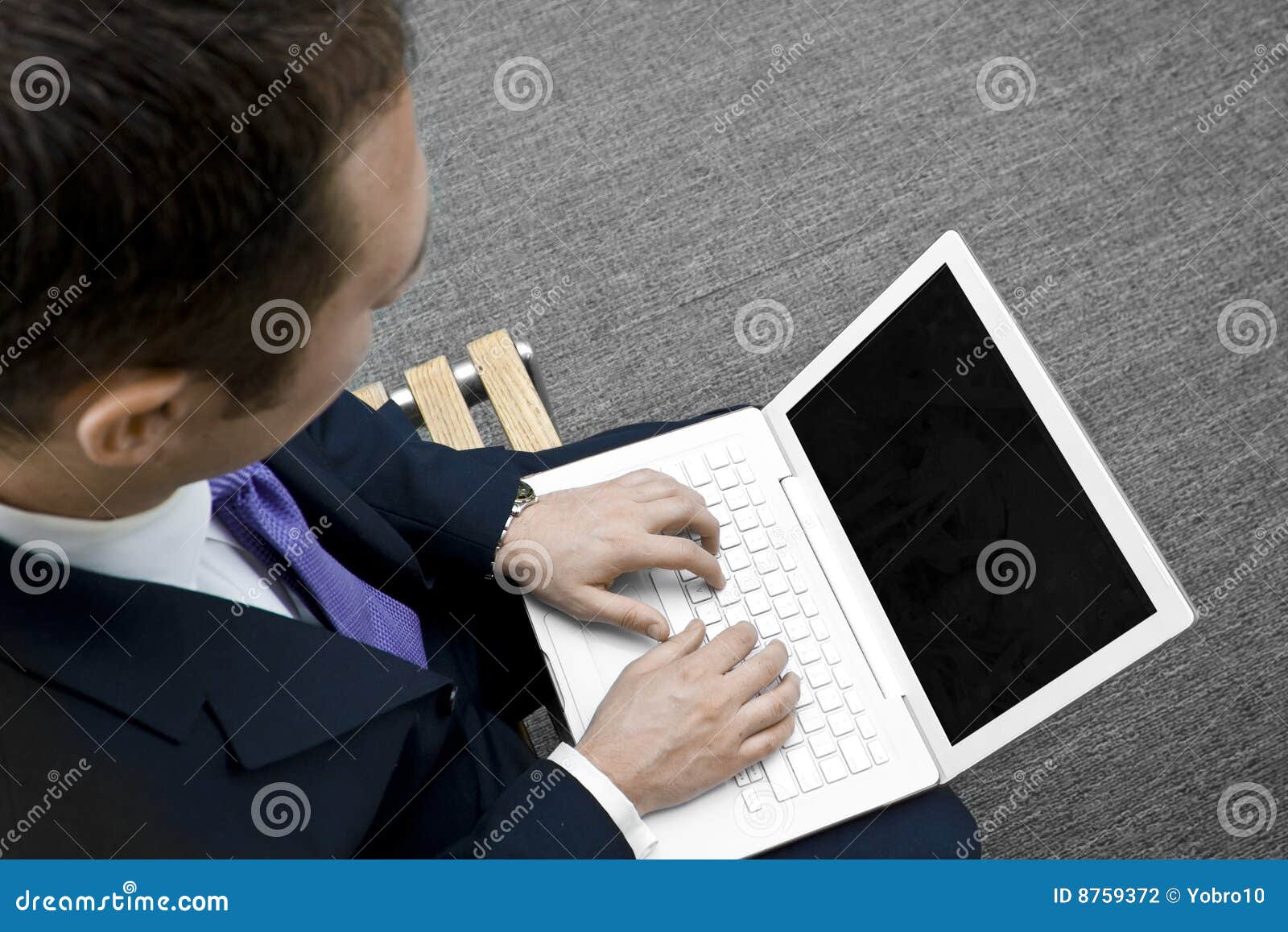 Businessman on computer stock photo. Image of tech, computer - 8759372
