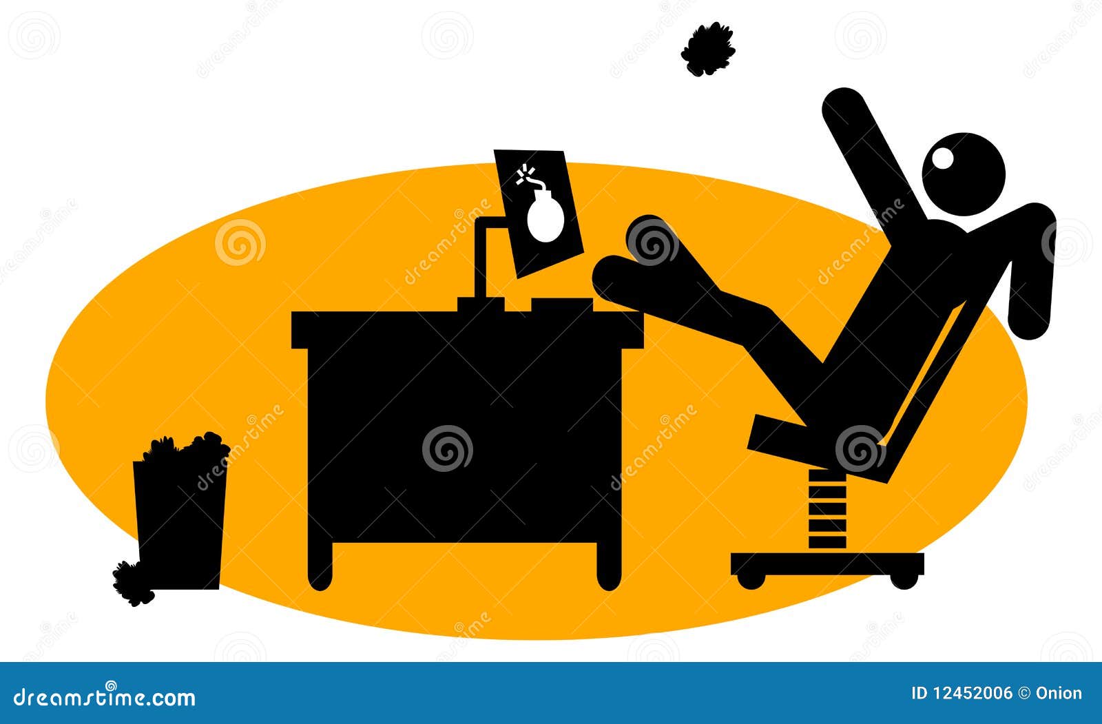 Businessman with Computer Down Stock Illustration - Illustration of ...