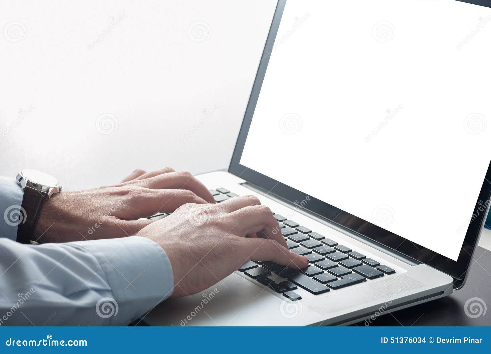 Businessman and computer stock photo. Image of blank - 51376034