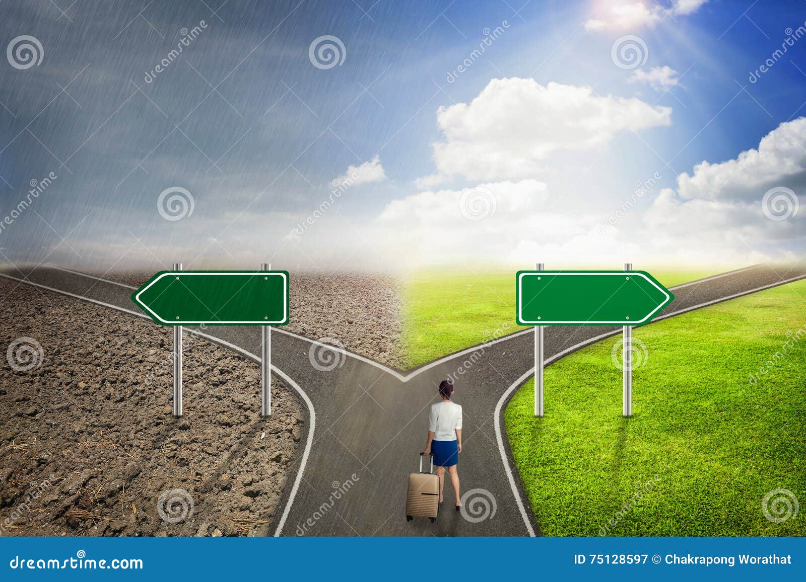 Businessman Concept, Blank Sign Fill Text To the Correct Way. Stock ...