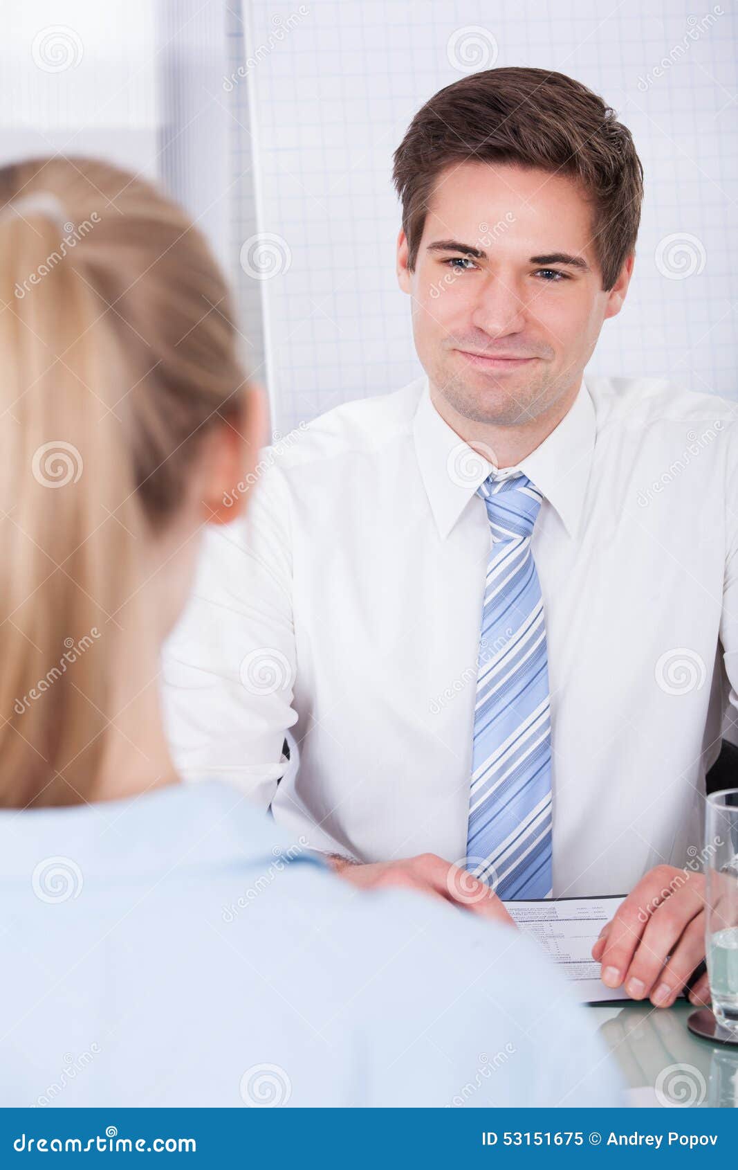 Businessman Conducting Interview Stock Image - Image of business, boss ...