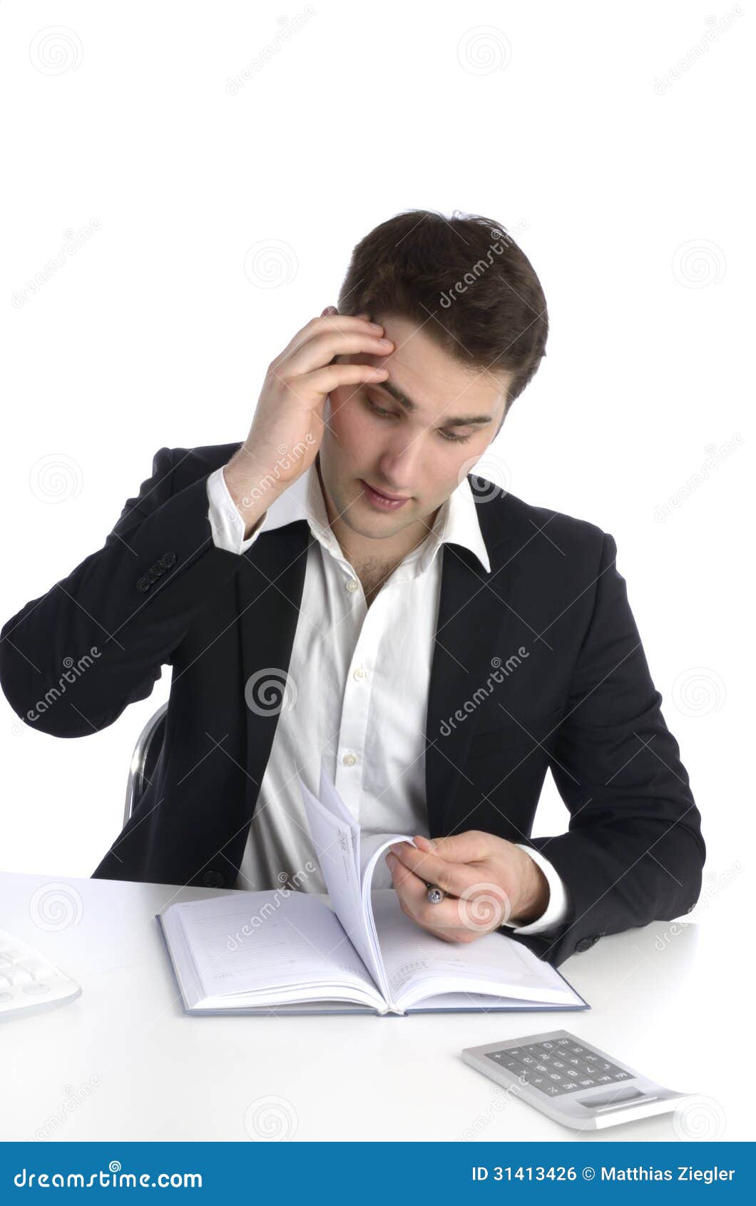 Businessman Confronted with Stress in His Office Stock Photo - Image of ...