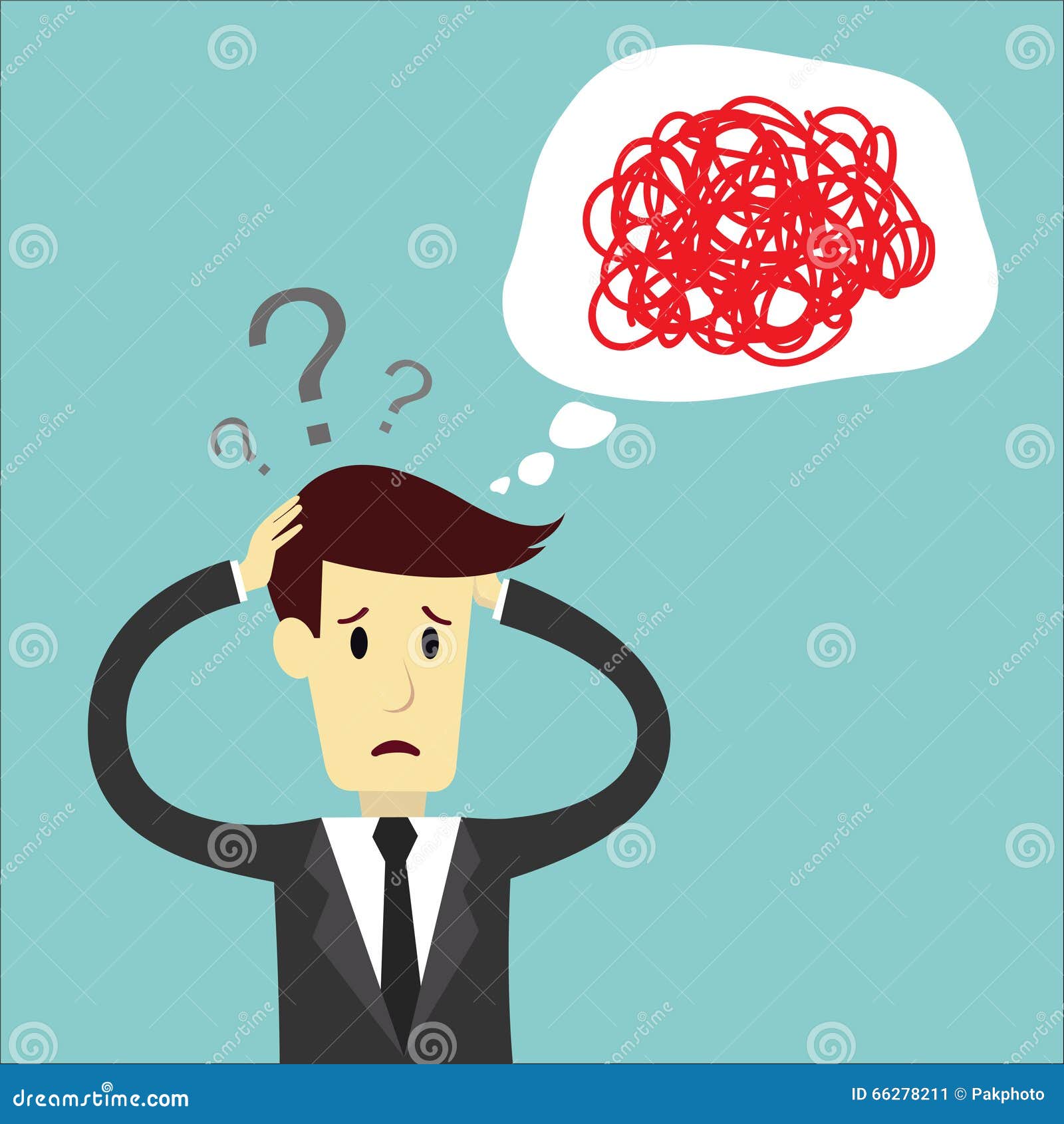 Businessman Confuse Vector Illustration | CartoonDealer.com #35743638