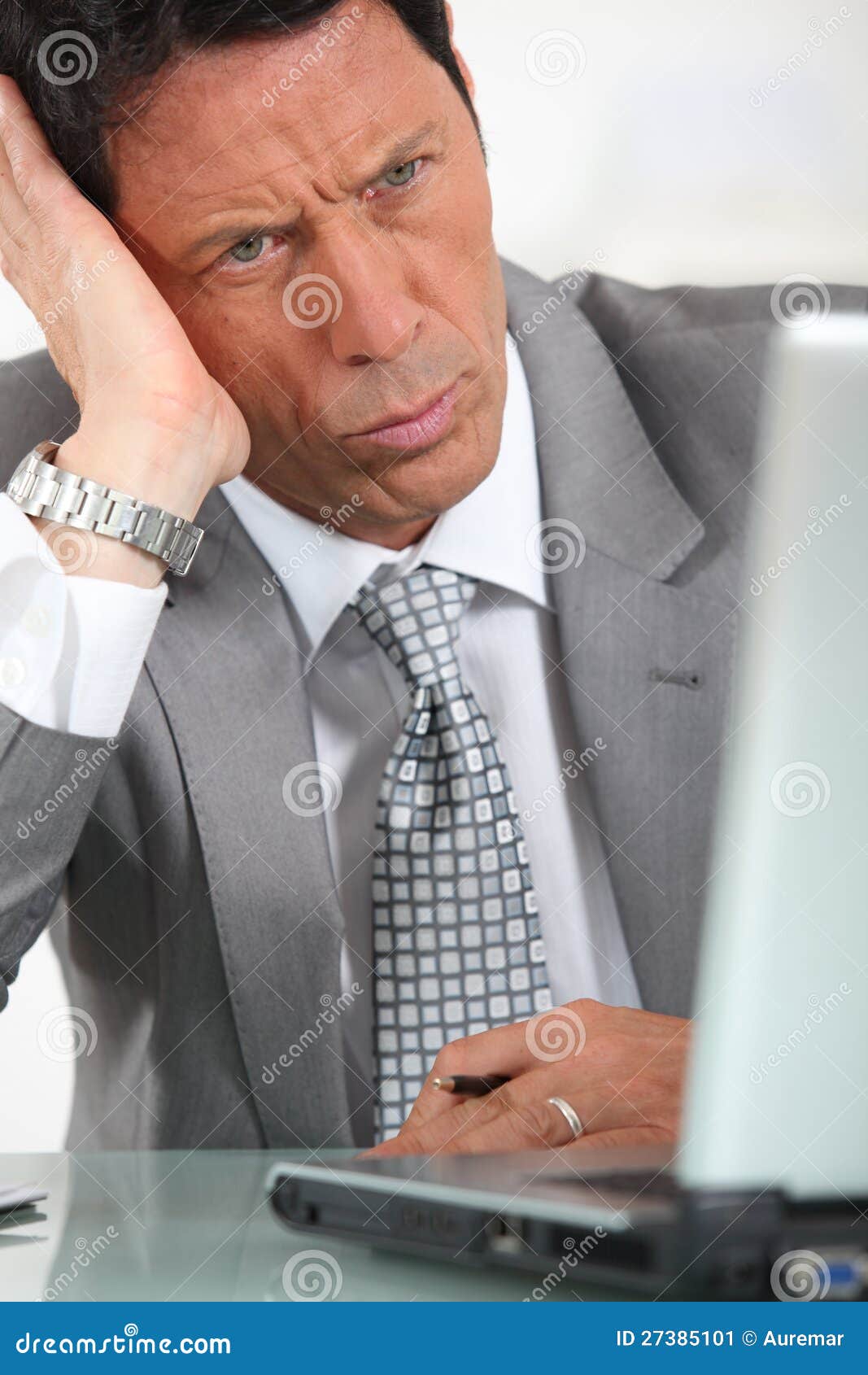 Businessman is confused stock image. Image of accountant - 27385101
