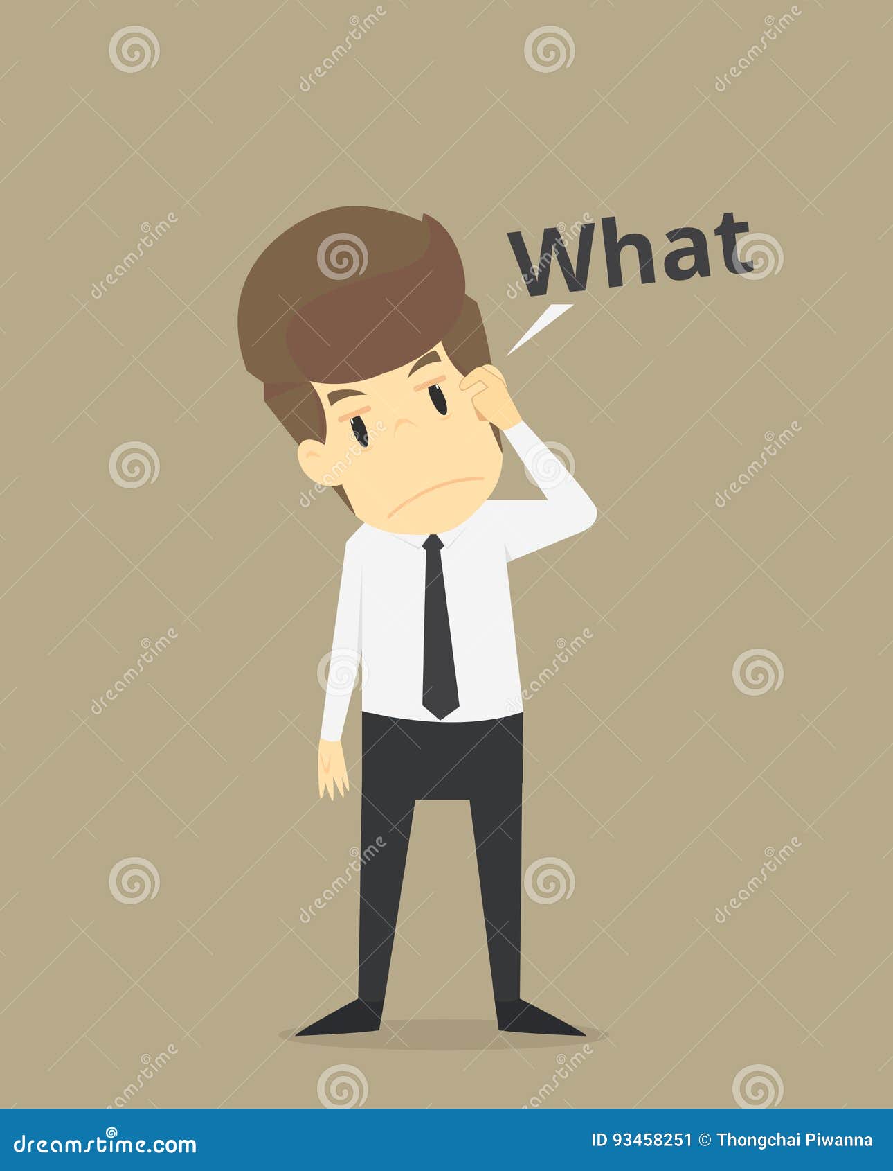 Businessman Confused with the Question, the Problem Exists Stock Vector ...