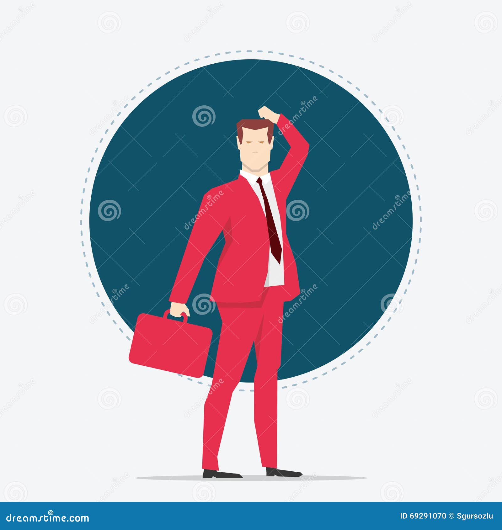 Businessman confused stock vector. Illustration of design - 69291070