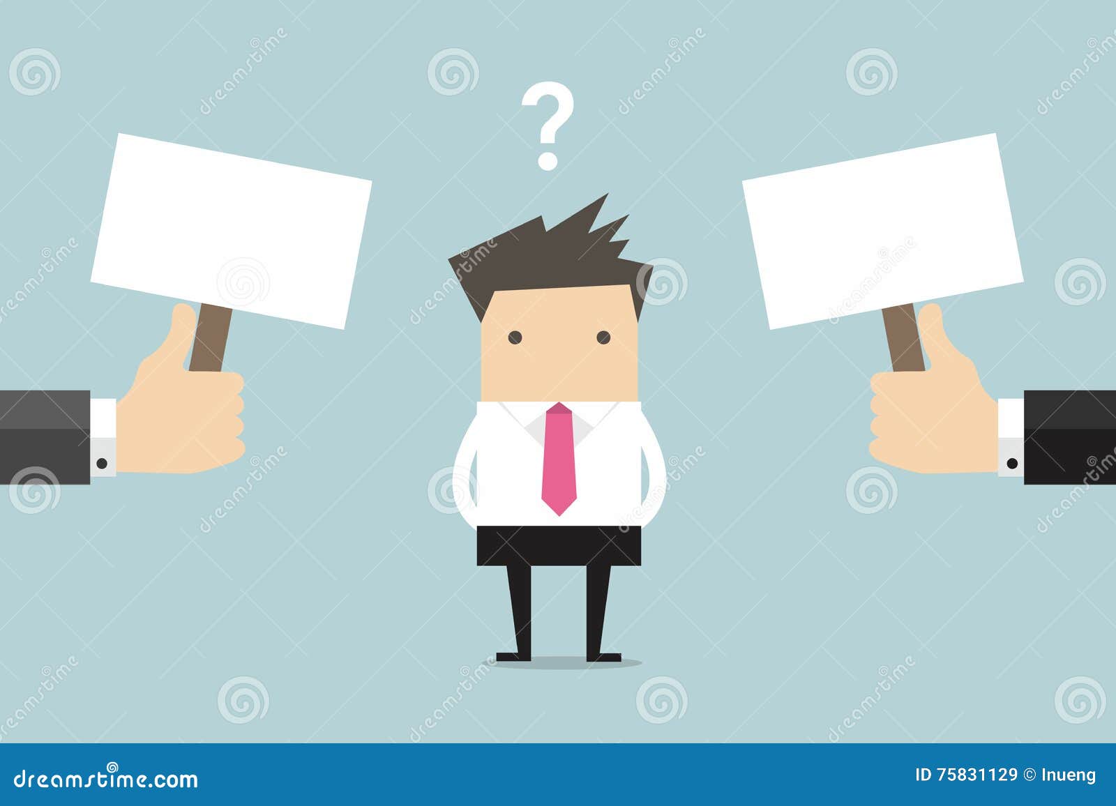 Businessman Confused about Two Choices. Stock Vector - Illustration of ... Businessman Confused about Two Choices. Stock Vector - Illustration of ...