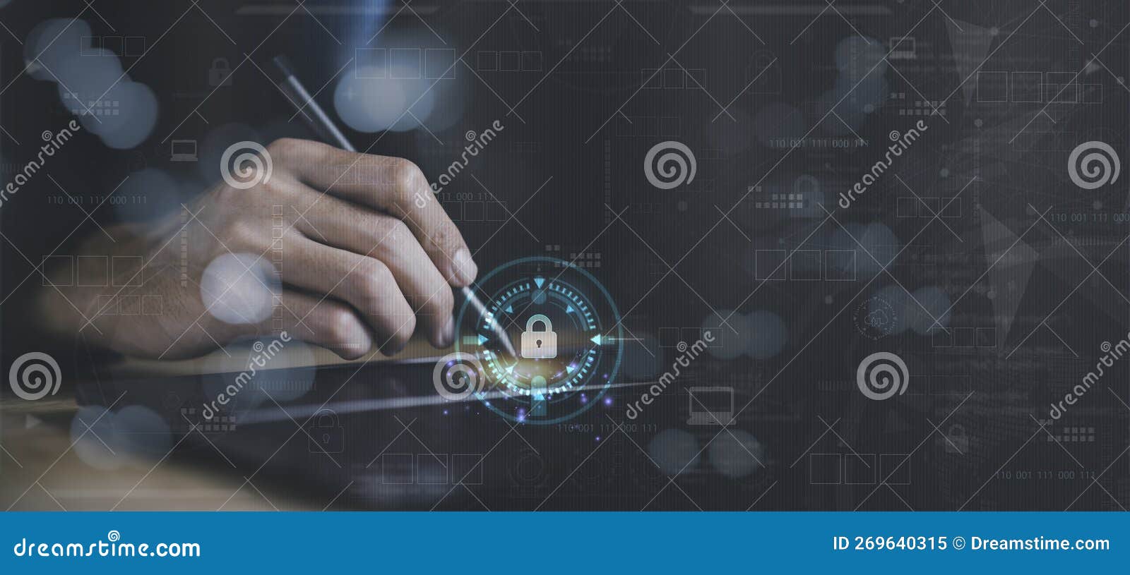 Businessman Connected Network with Virtual Icon,internet Security ...