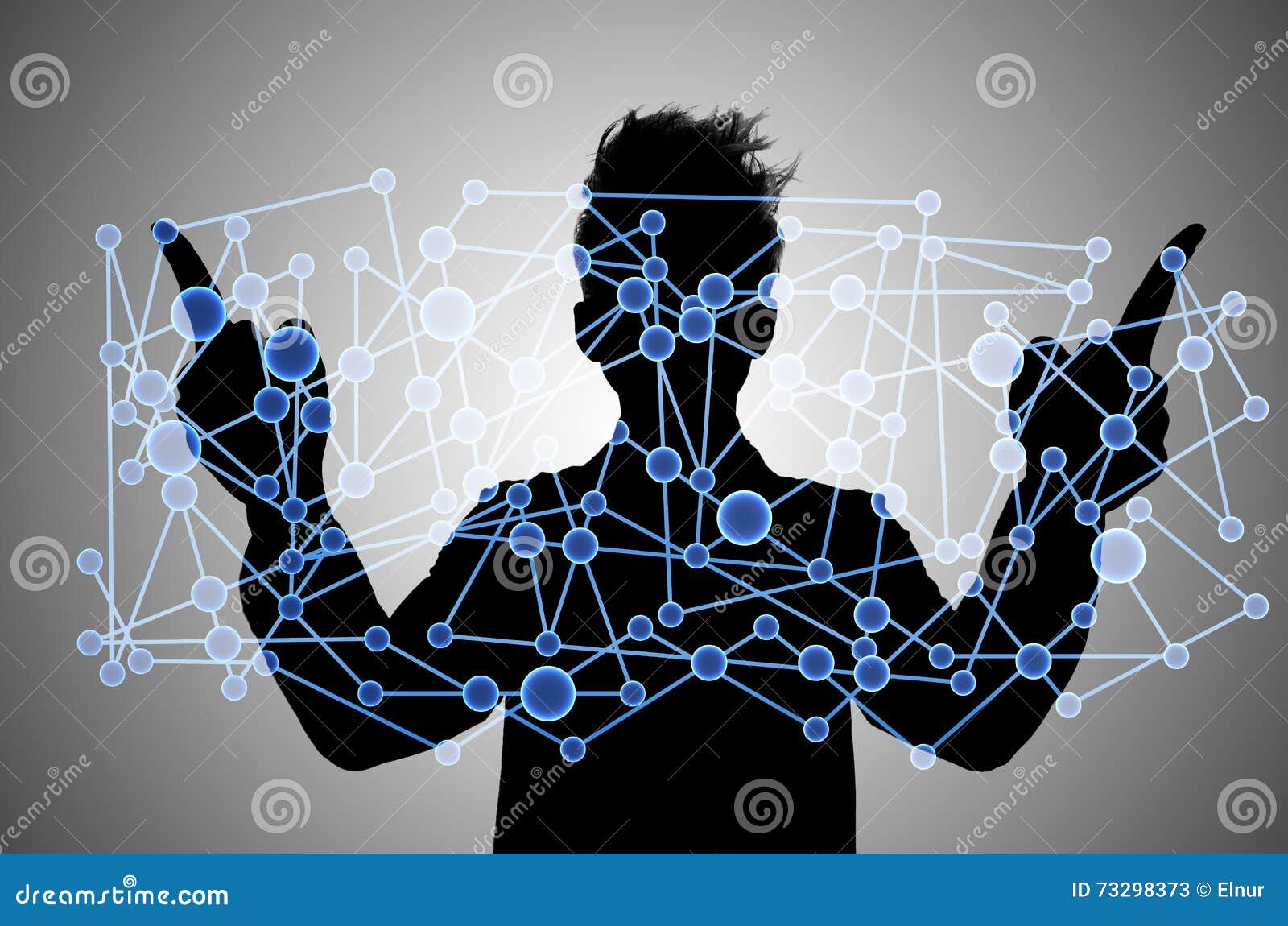 The Businessman Connecting Dots in Communication Concept Stock ...