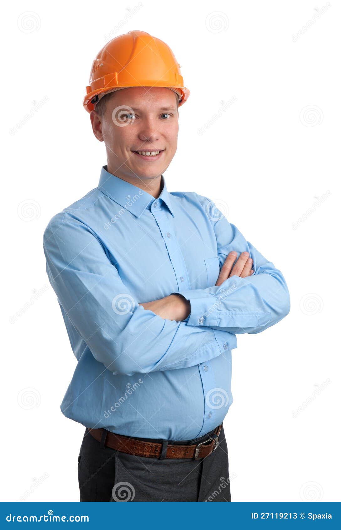 Businessman with Construction Helmet Stock Image - Image of builder ...