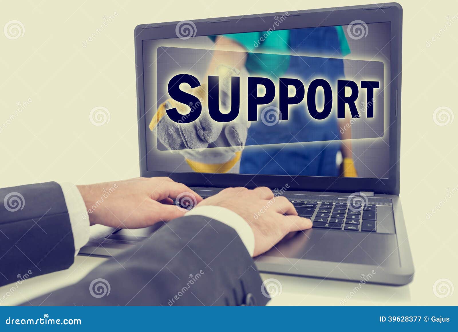 Businessman Contacting Online Support Stock Image - Image of ...
