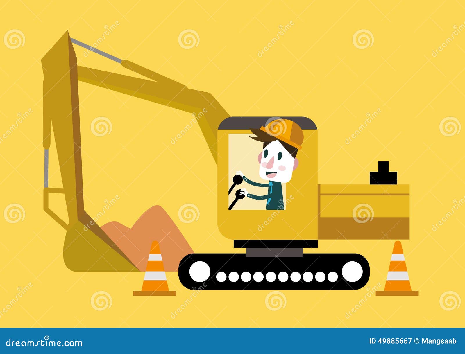 Track Hoe Vector Stock Illustrations – 47 Track Hoe Vector Stock ...