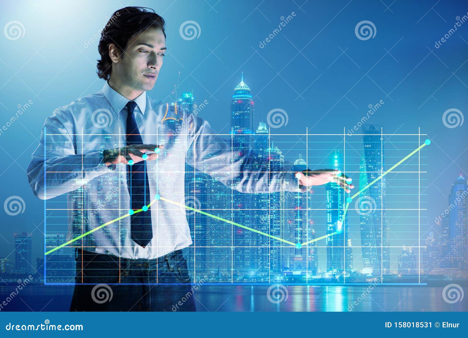 Businessman Controlling the Market with Strings Stock Image - Image of ...