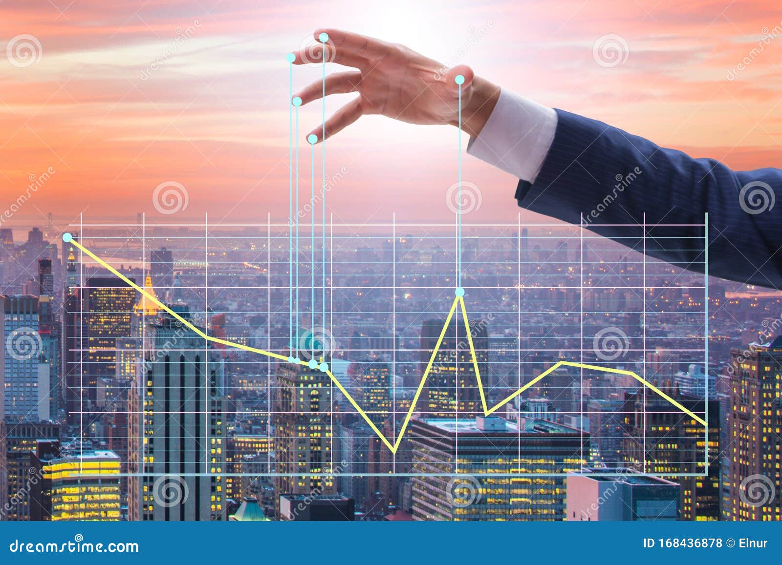 Businessman Controlling the Market with Strings Stock Photo - Image of ...