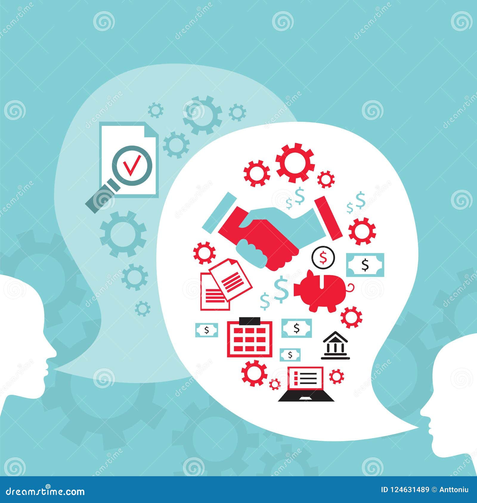 Businessman Conversation, Process of Creating an Idea. Successful ...