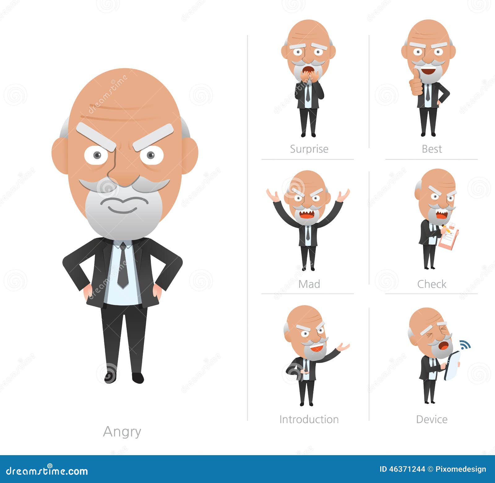Businessman Corporate Life Flat Design 7set-ceo Stock Vector ...