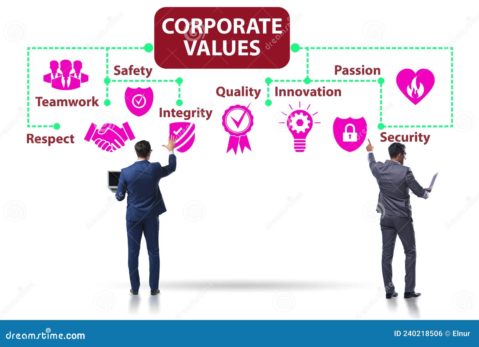 Businessman in the Corporate Values Concept Stock Photo - Image of ...