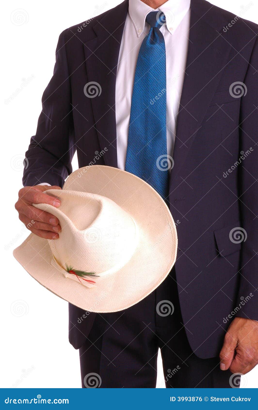 Businessman with Cowboy Hat Stock Photo - Image of blue, jacket: 3993876