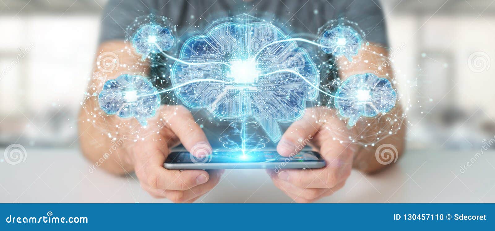 Businessman Creating Artificial Intelligence in a Digital Brain Stock ... Businessman Creating Artificial Intelligence in a Digital Brain Stock ...